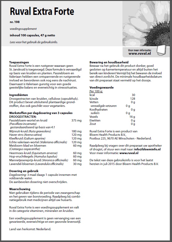 Ruval Zonder St. Janskruid Bloem - Webshop Rode Pilaren