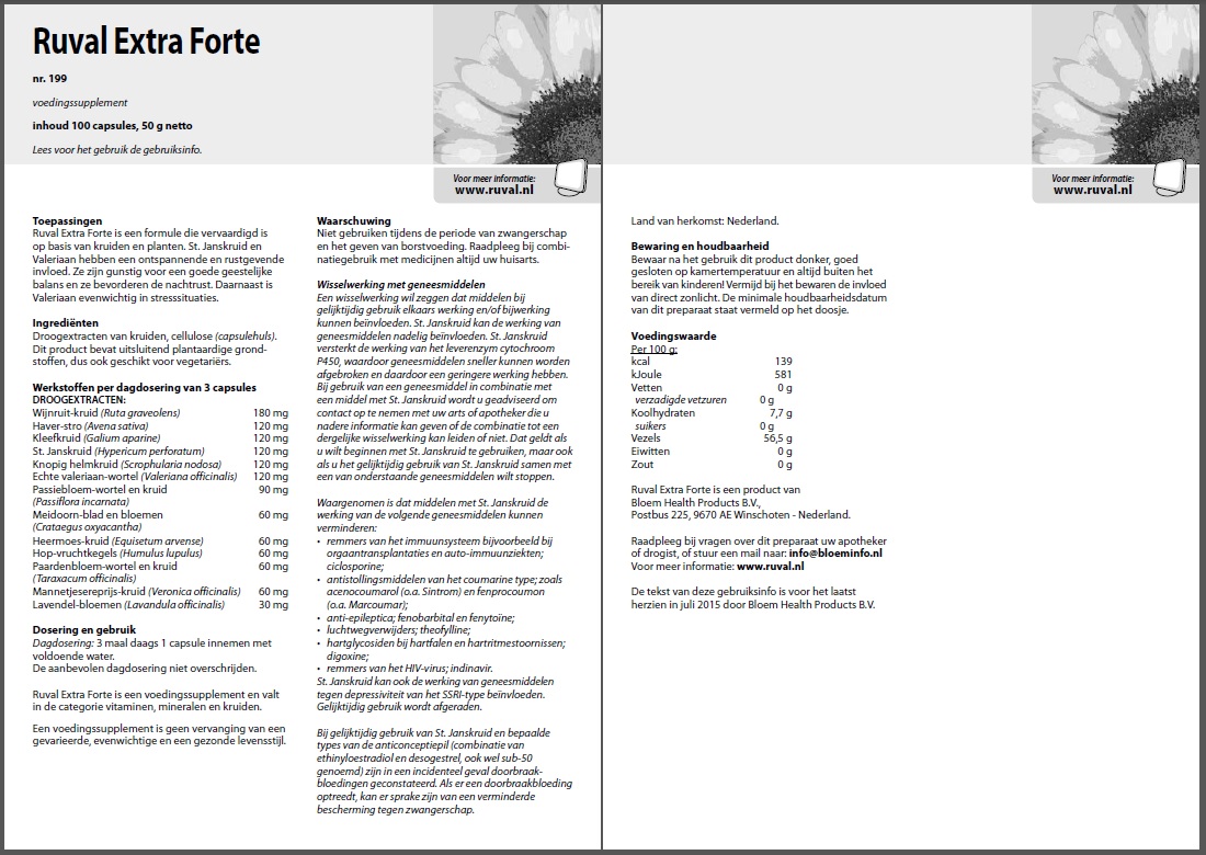 Ruval Extra Bloem - Webshop Rode Pilaren