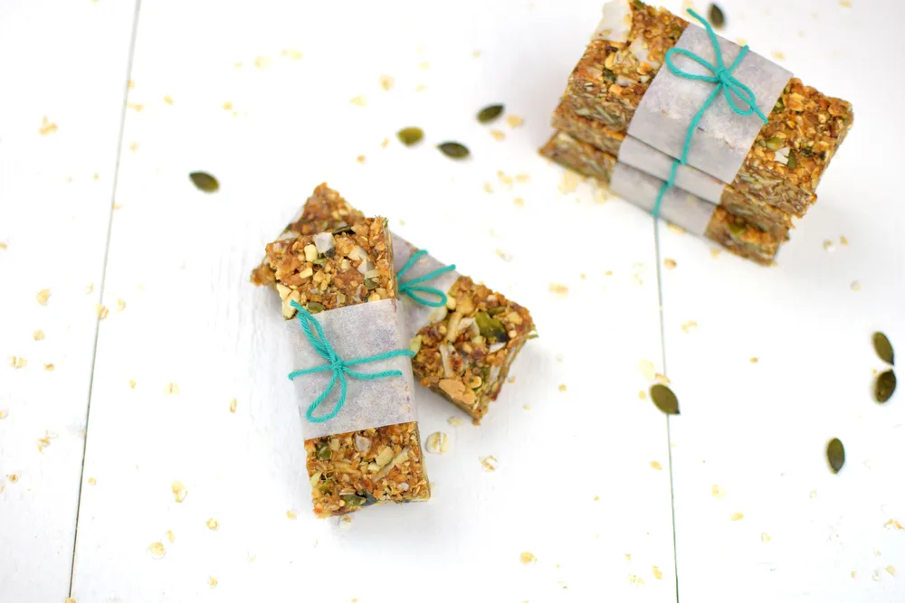 Mueslirepen met pindakaas