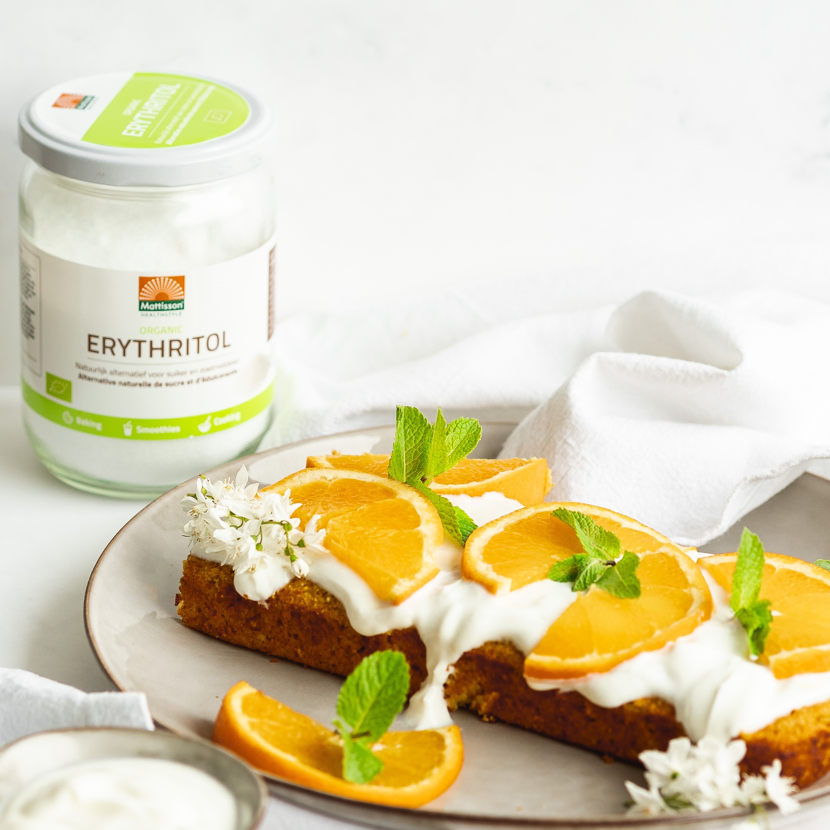Sinaasappelcake met Erythritol